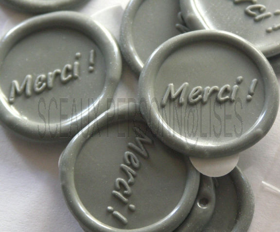Cachets de cire adhésifs, sceaux autocollants personnalisés